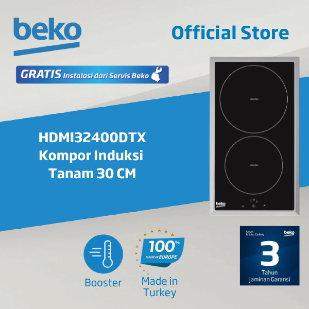 Beko Kompor Induksi Tanam 30cm HDMI32400DTX 2 Tungku | UFO Elektronika ...